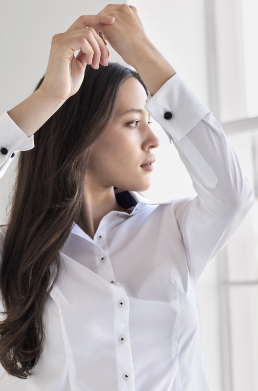 White Theia Cotton Shirt - katyamaker